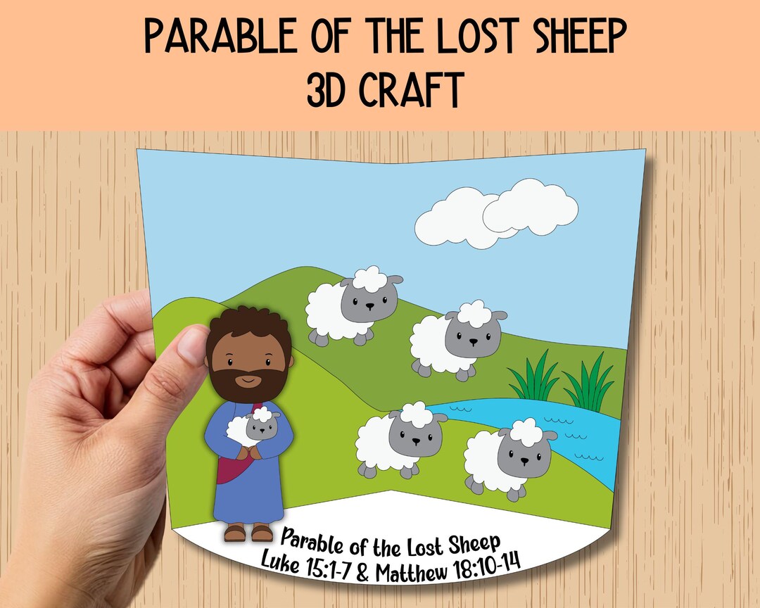 Parable of the Lost Sheep Craft, Sunday School, Bible Class Activity ...
