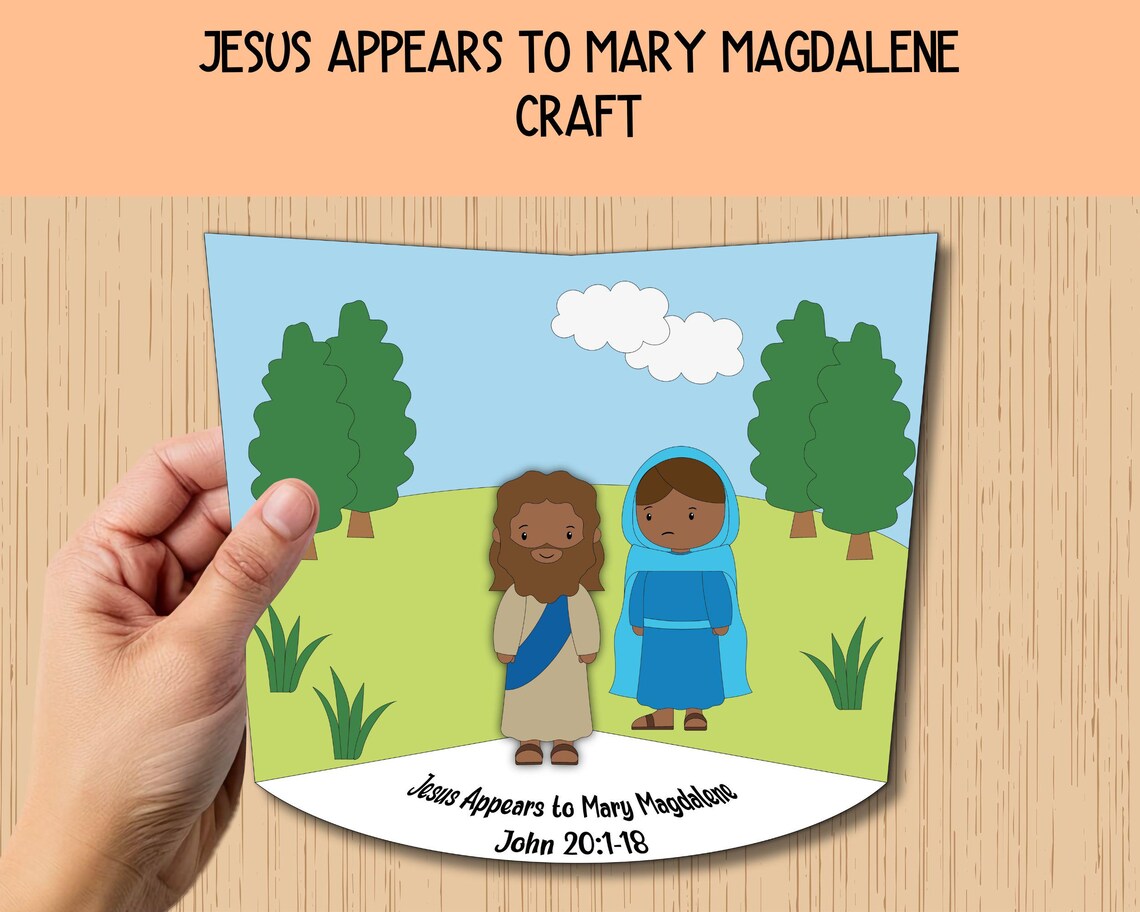 Jesus Appears to Mary Magdalene 3D Craft, Mary Magdalene Recognizes ...