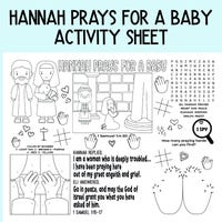 Hannah's Prayer Samuel Bible Story Craft Digital Download in English ...