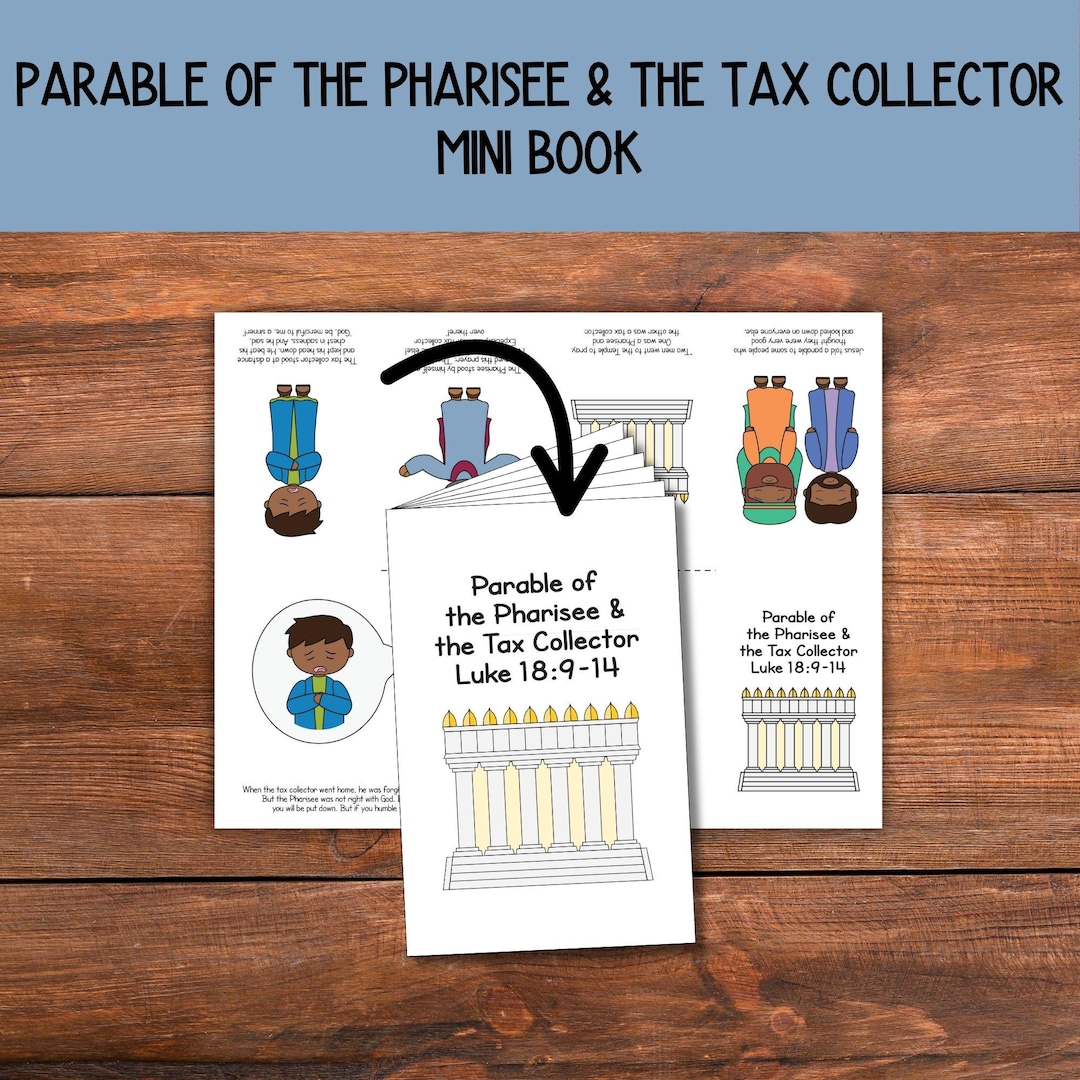 Parable of the Pharisee and the Tax Collector, Mini Book, Jesus ...