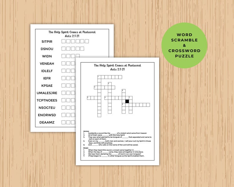 Pentecost Activity Pages, Holy Spirit Comes at Pentecost, Sunday School ...