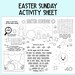 Easter Sunday Activity Sheet, Children's Church Activity, Bible ...