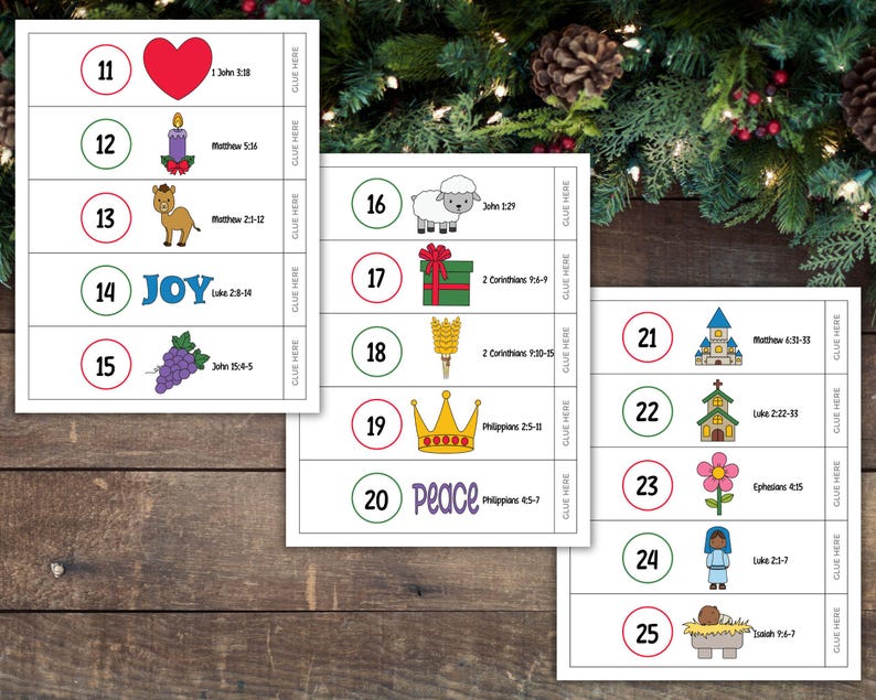 Advent Paper Chain, Countdown to Christmas, Daily Bible Verse, Fun ...