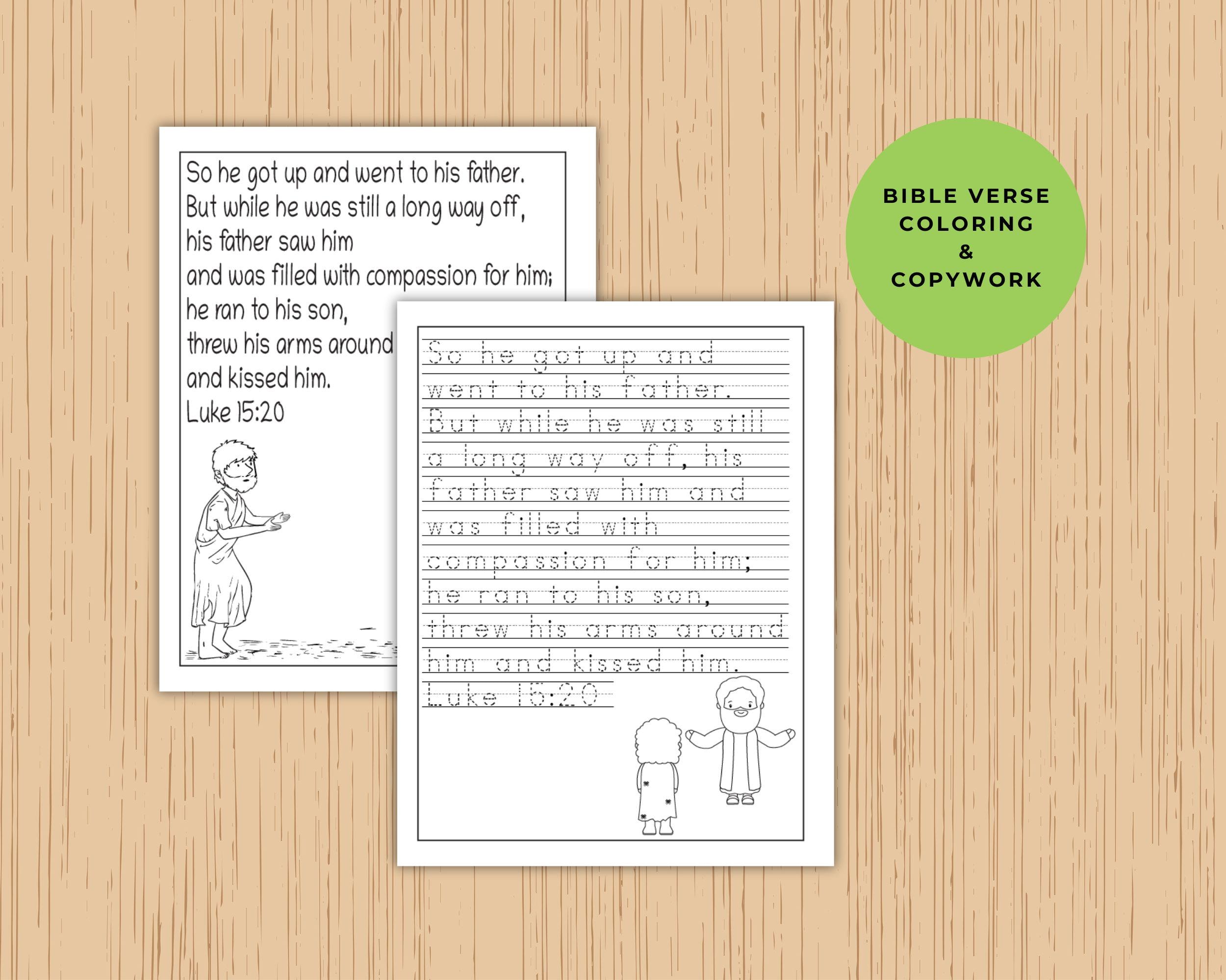 Parable of the Prodigal Son Activity Pages, Sunday School Activities ...