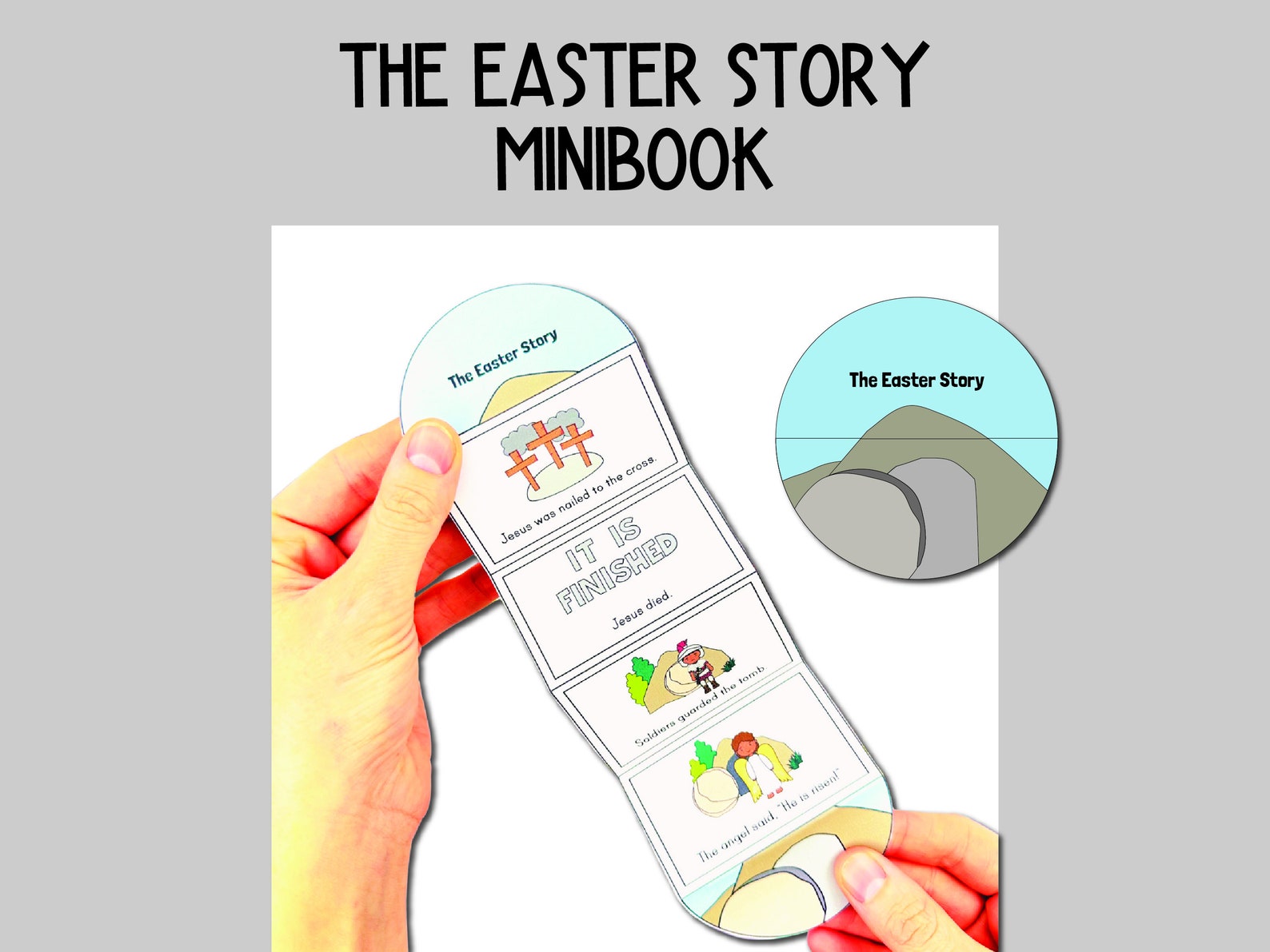 The Easter Story Minibook, He is Risen Craft, Empty Tomb, Sunday School ...