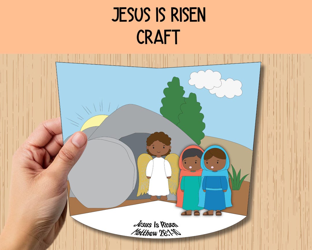 Easter Sunday 3D Craft, Empty Tomb Craft, Jesus is Risen, Sunday School ...