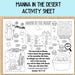 Manna in the Desert Activity Sheet, Lord Provides Manna, Moses in the ...