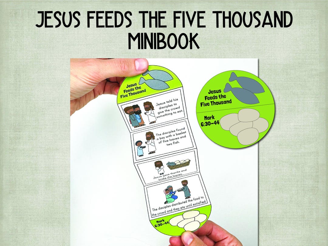 Jesus Feeds the 5000 Minibook, Bible Story Craft, Sunday School ...