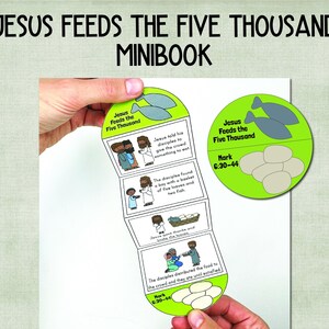 Jesus Feeds the 5000 Minibook, Bible Story Craft, Sunday School ...