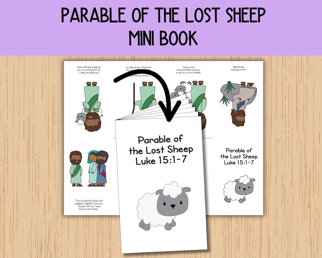 Parable of the Lost Sheep Mini Book, Sunday School or Bible Class Craft ...