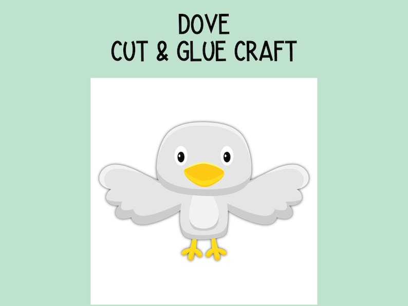 Dove Holy Spirit Craft, Jesus is Baptized, Bible Story Craft, Sunday ...