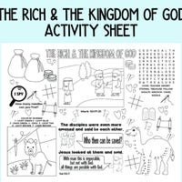 Printable Craft Set for the Story of the Rich Young Ruler, Bible Story ...