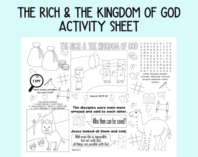 Printable Paper Crowns for the Rich Young Ruler Bible Lesson. Colored ...
