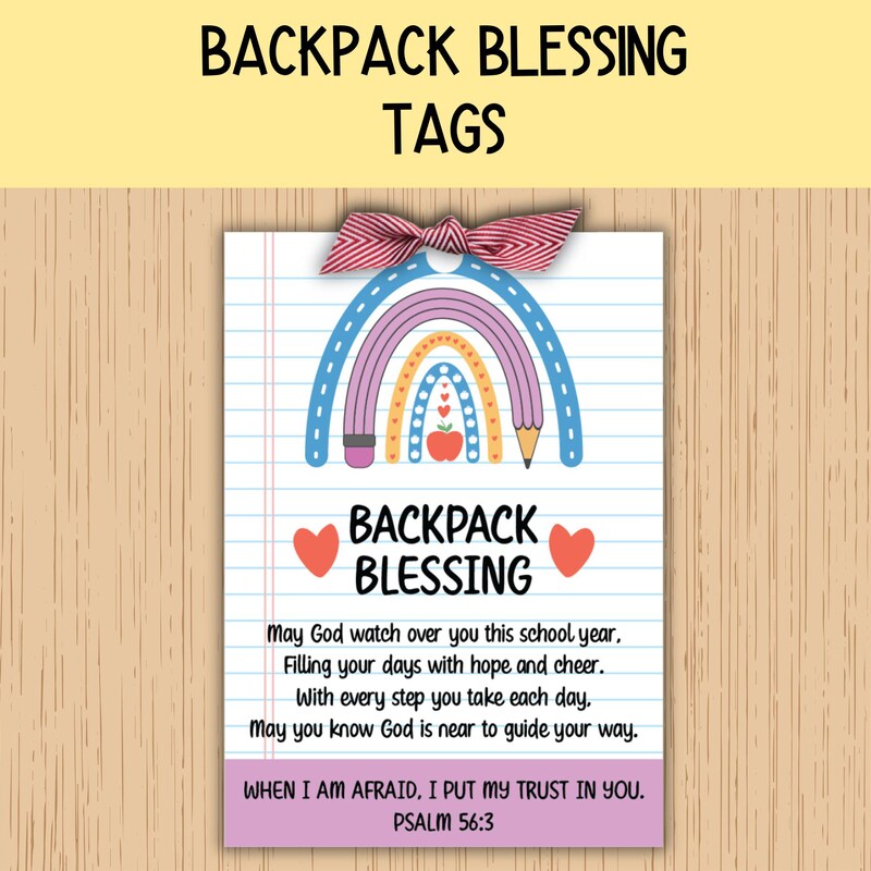 Backpack Blessing - Etsy