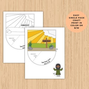 Saul Meets Jesus 3D Craft, Saul on the Road to Damascus Craft, Sunday ...