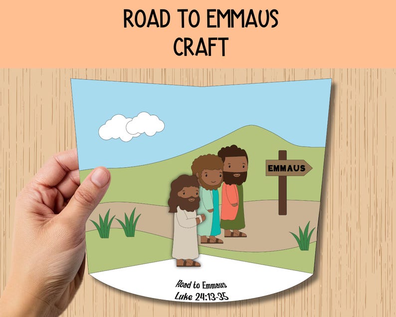Road to Emmaus 3D Craft, Jesus Appears on the Road to Emmaus, Sunday ...