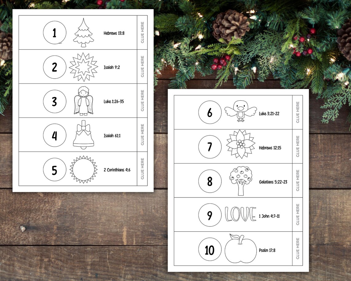 Advent Paper Chain, Countdown to Christmas, Daily Bible Verse, Fun ...