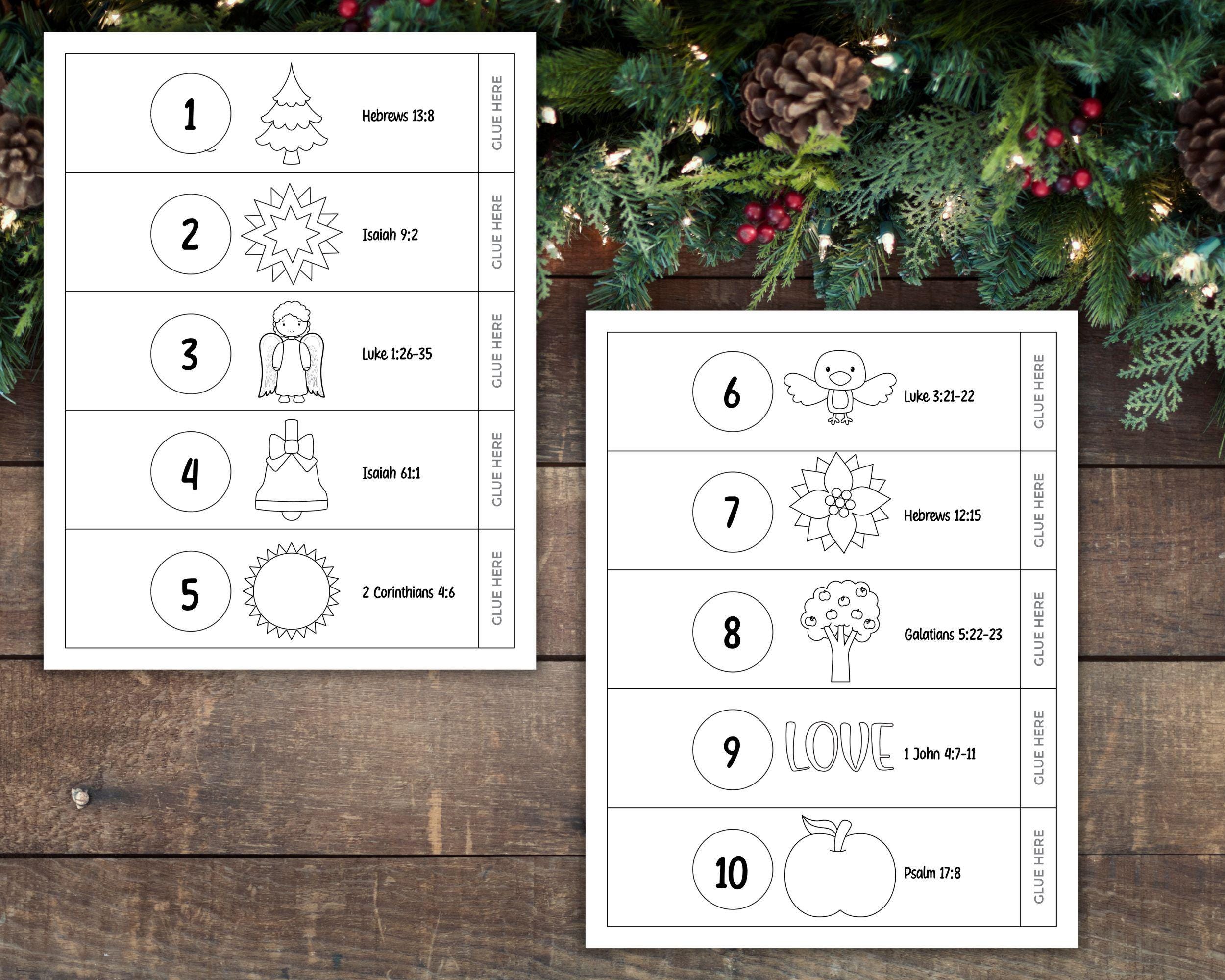 Advent Paper Chain, Countdown to Christmas, Daily Bible Verse, Fun ...