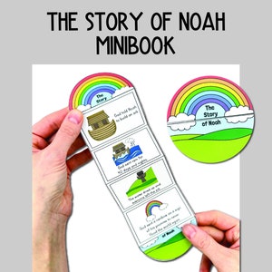 Noah's Ark Minibook, Bible Story Craft, Sunday School Activity ...