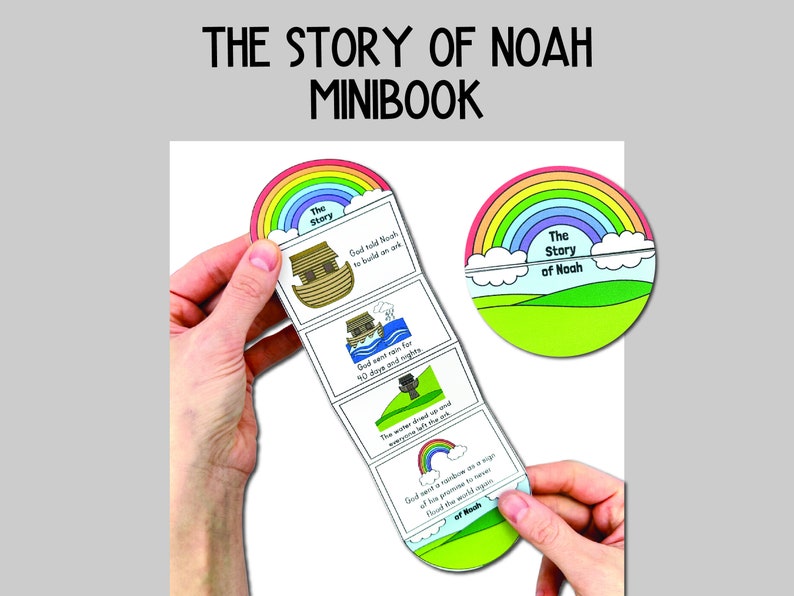 Noah's Ark Minibook, Bible Story Craft, Sunday School Activity ...