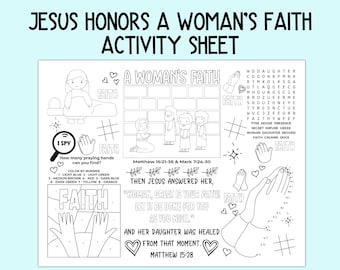 Peter's Confession Activity Sheet, Children's Church Activity, Bible ...