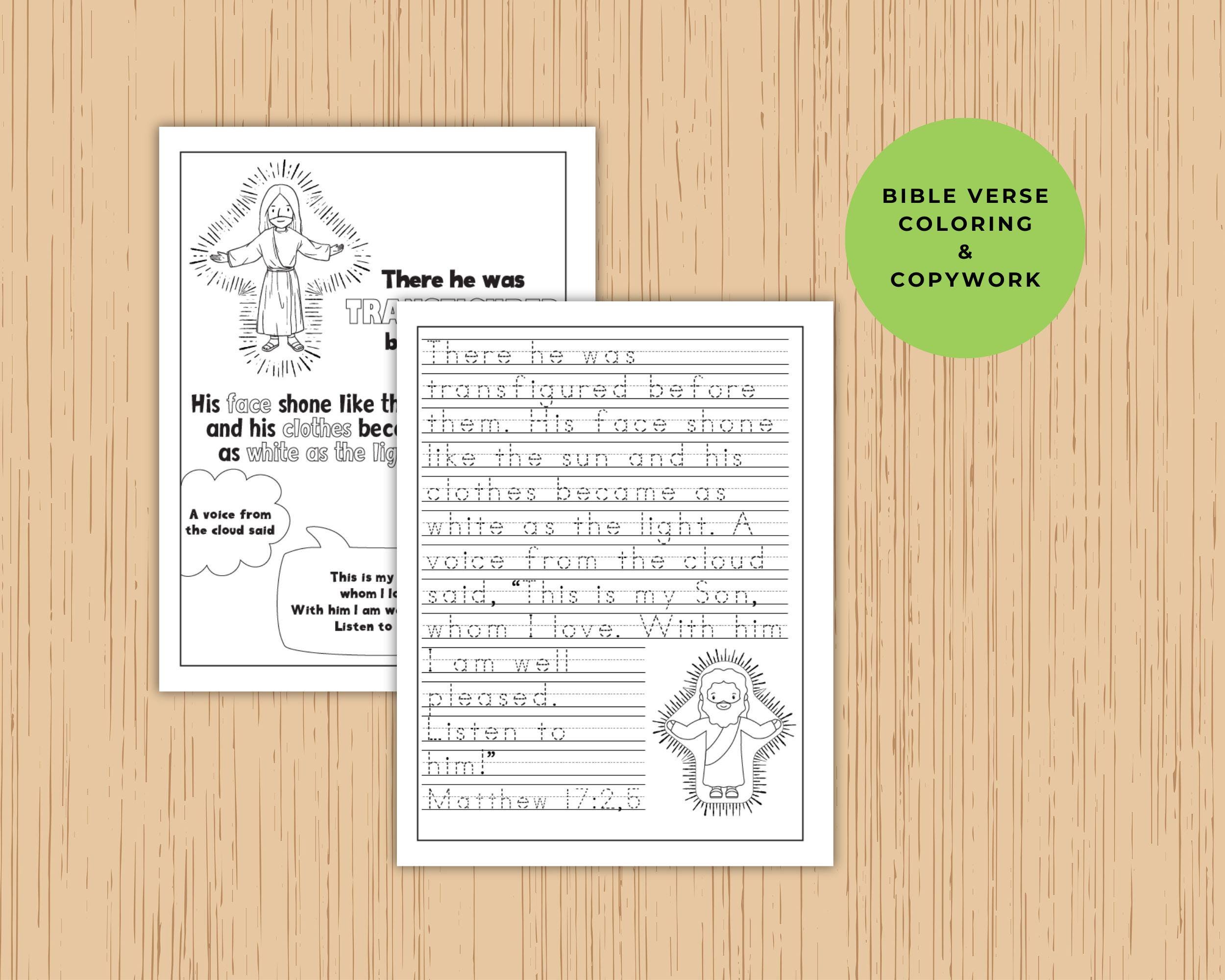 The Transfiguration Activity Pages, Sunday School Activities, Bible ...