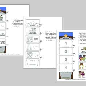 Christmas Story Minibook, Nativity Story Craft, Sunday School or Bible ...
