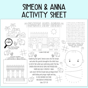 Simeon and Anna Activity - Etsy