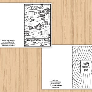 Father's Day Cards to Color, Father's Day Bible Verse Cards, Sunday ...