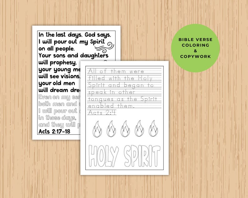 Pentecost Activity Pages, Holy Spirit Comes at Pentecost, Sunday School Activities, Bible Class ...