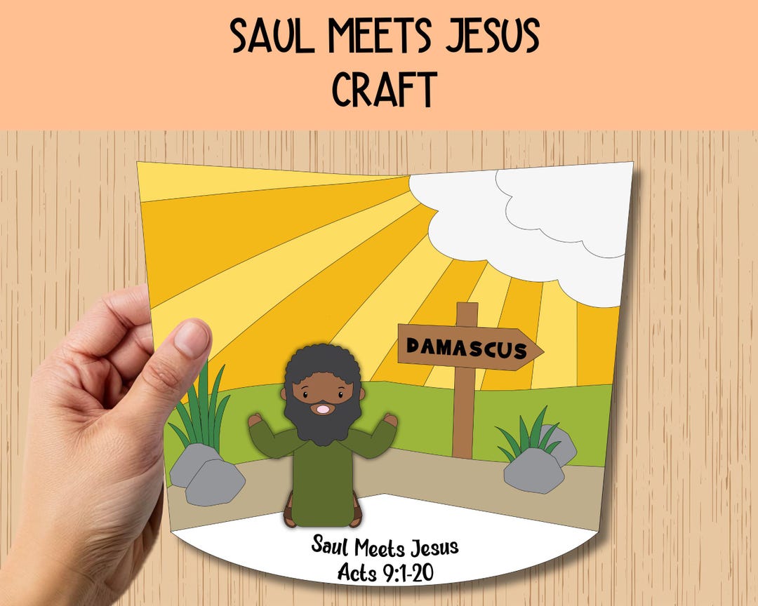Saul Meets Jesus 3D Craft, Saul on the Road to Damascus Craft, Sunday ...