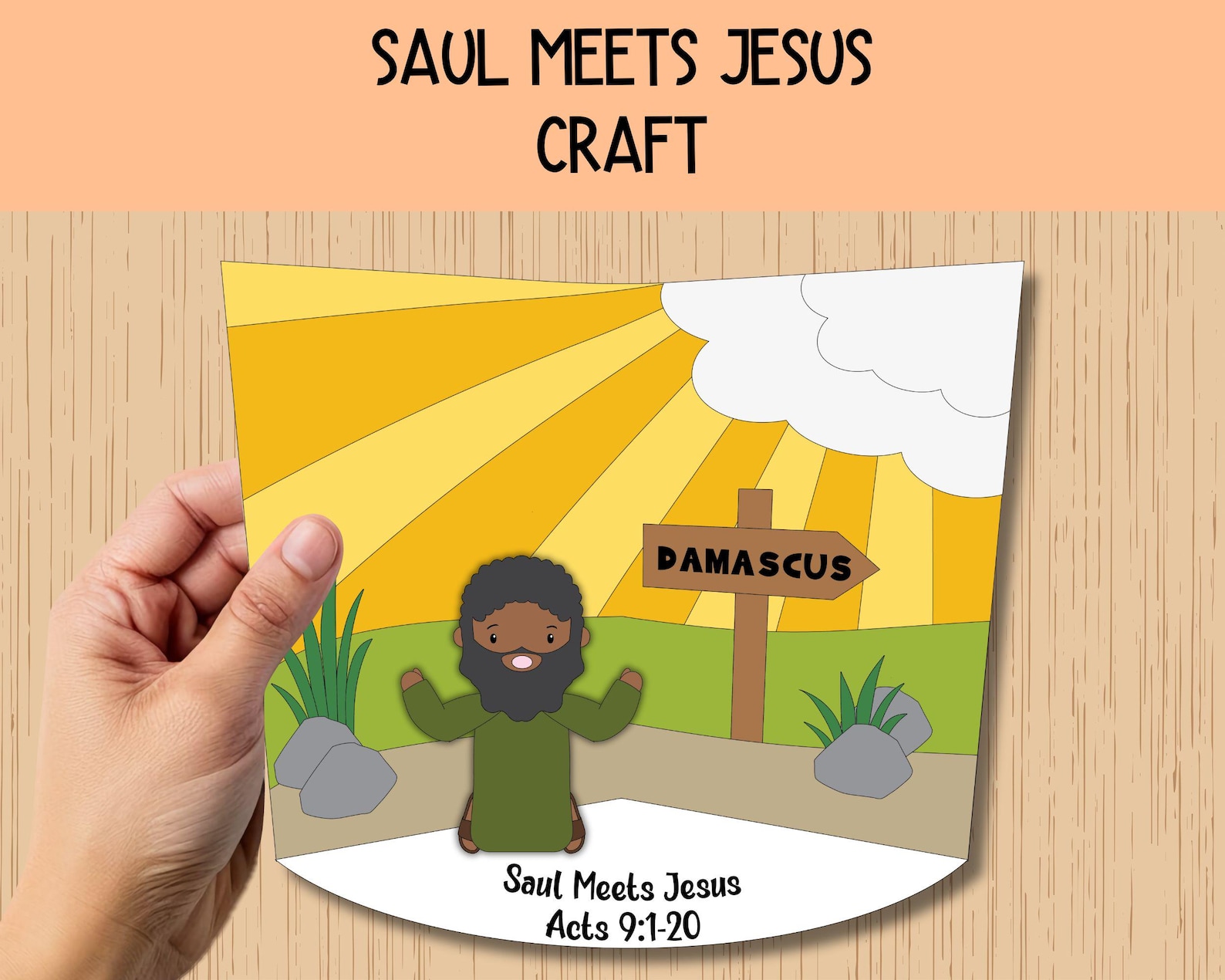 Saul Meets Jesus 3D Craft, Saul on the Road to Damascus Craft, Sunday ...