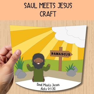 Saul Meets Jesus 3D Craft, Saul on the Road to Damascus Craft, Sunday ...