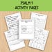 Psalm 1 Activity Pages, Delight in the Law of the Lord, Sunday School ...