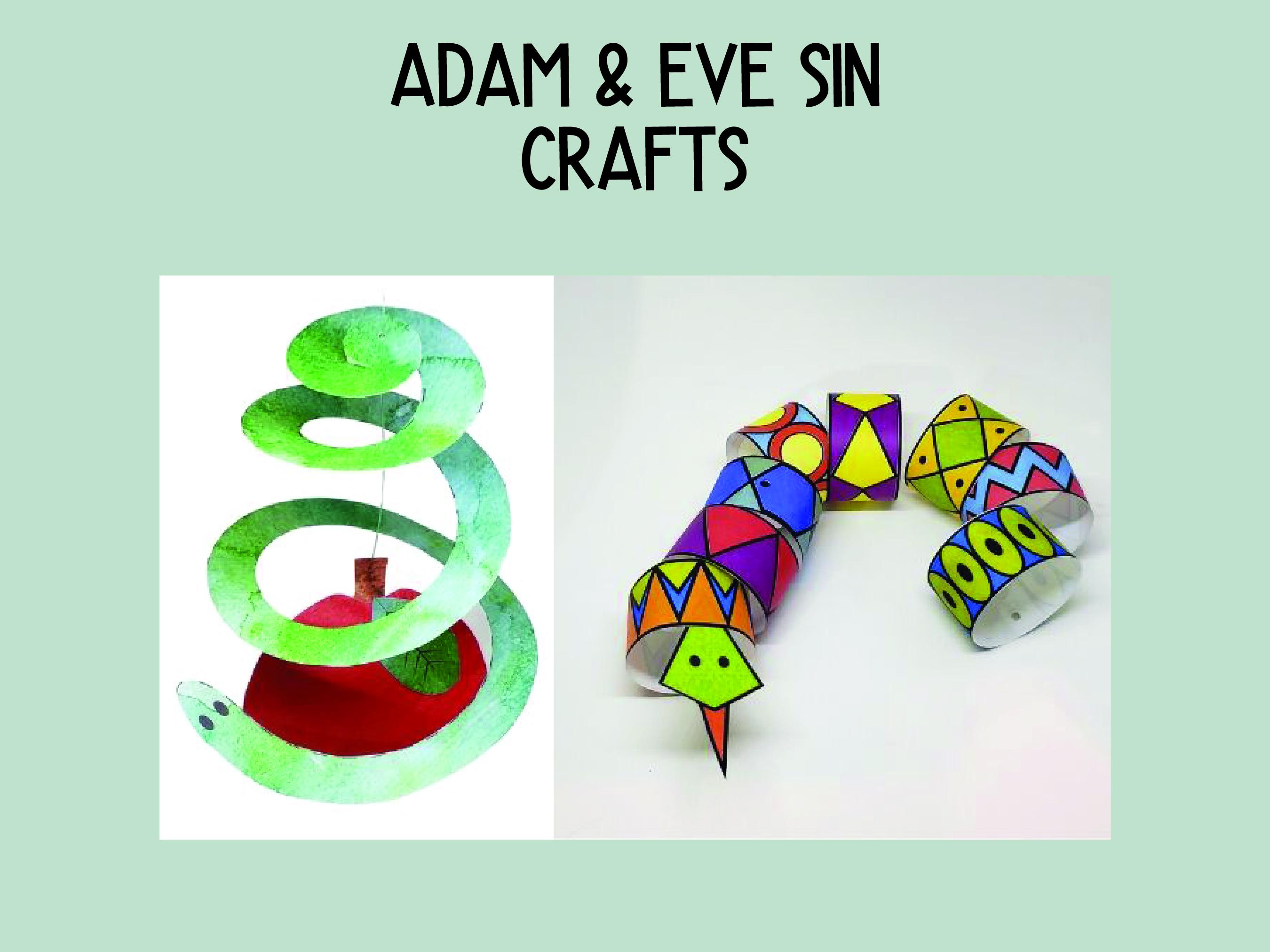 Adam and Eve Crafts, Adam and Eve Sin, Apple and Snake Crafts, Sunday ...