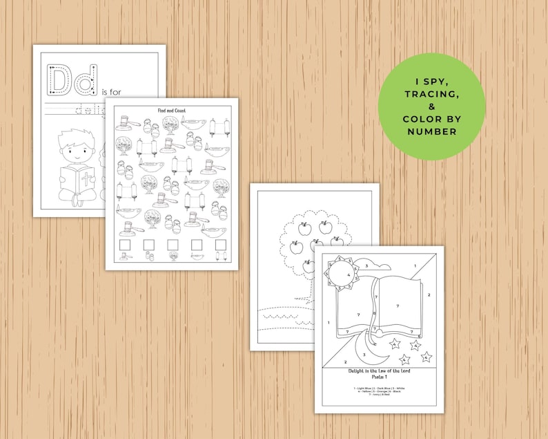 Psalm 1 Activity Pages, Delight in the Law of the Lord, Sunday School ...