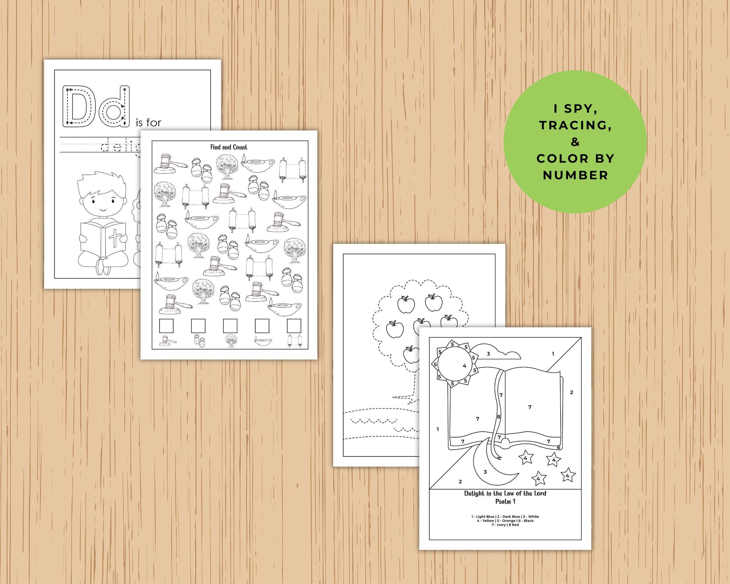 Psalm 1 Activity Pages, Delight in the Law of the Lord, Sunday School ...