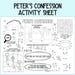 Peter's Confession Activity Sheet, Children's Church Activity, Bible ...