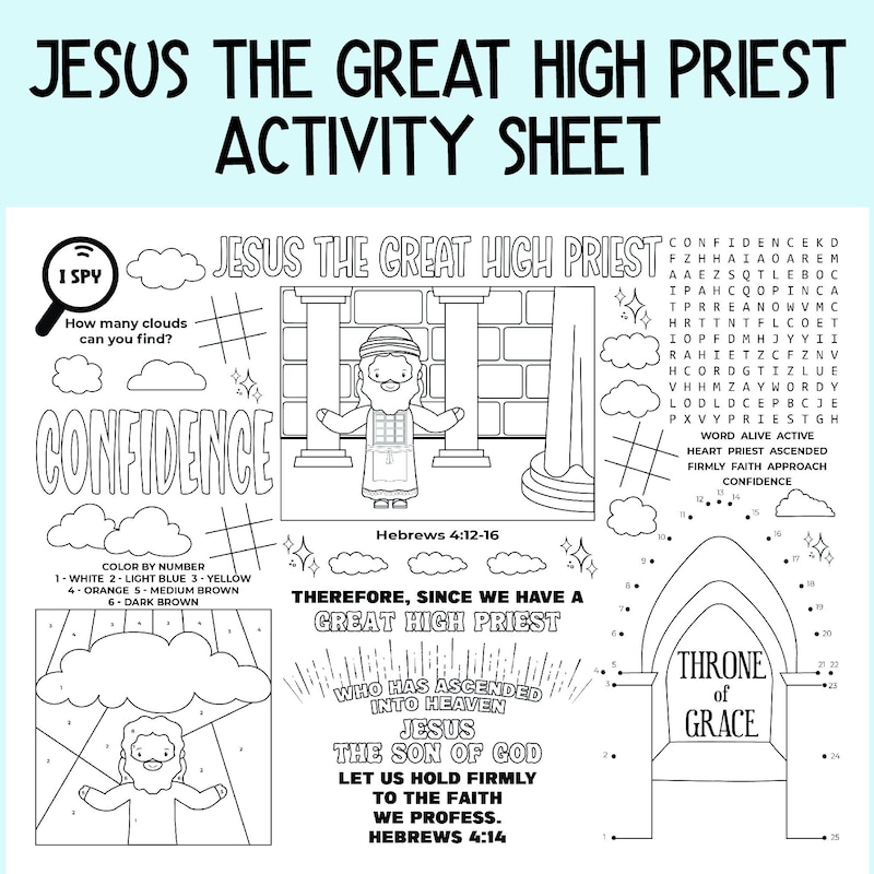 Hebrews Coloring Sheets - Etsy