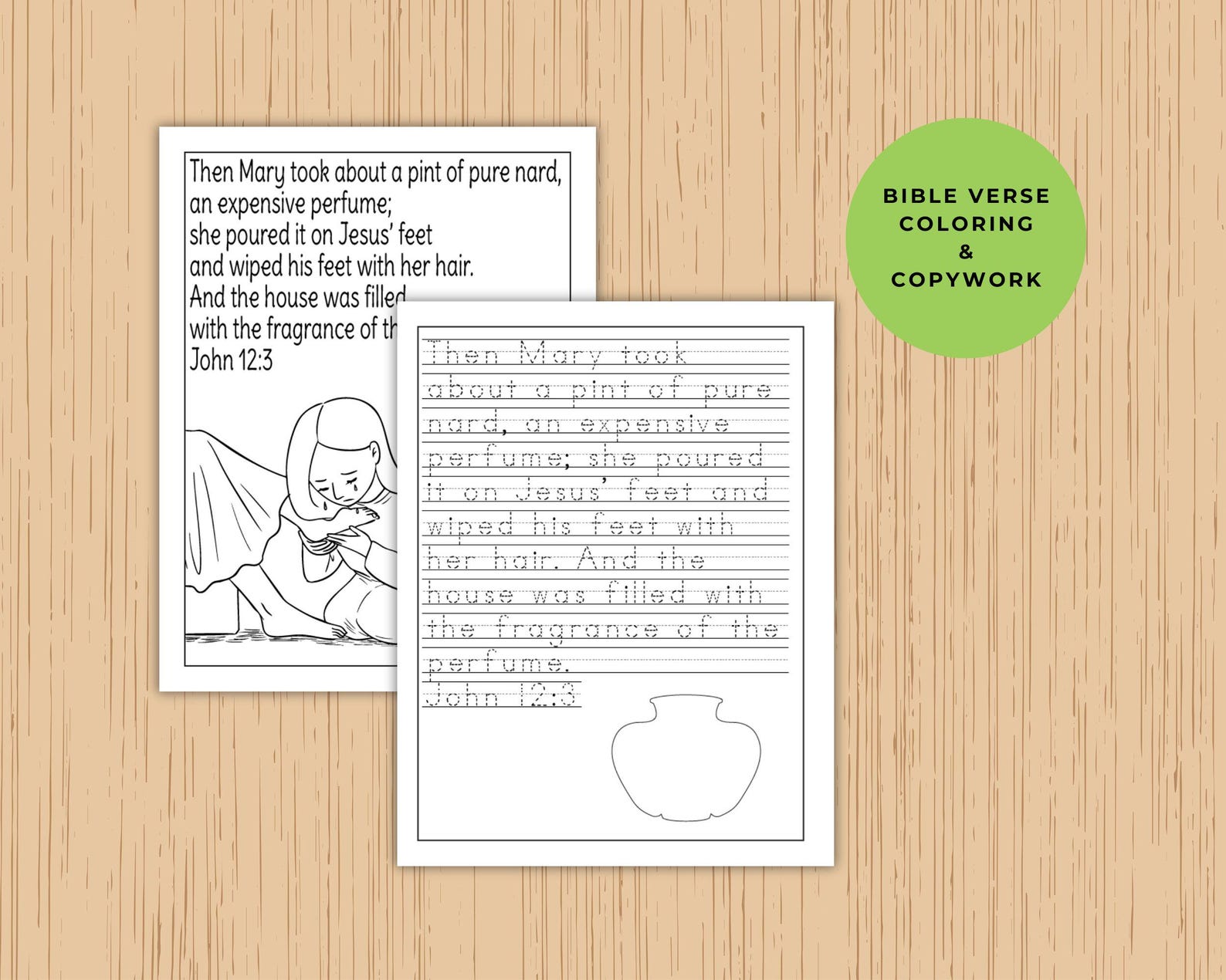 Mary Anoints Jesus at Bethany Activity Pages, Holy Week Activities ...