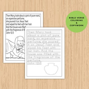 Mary Anoints Jesus at Bethany Activity Pages, Holy Week Activities ...