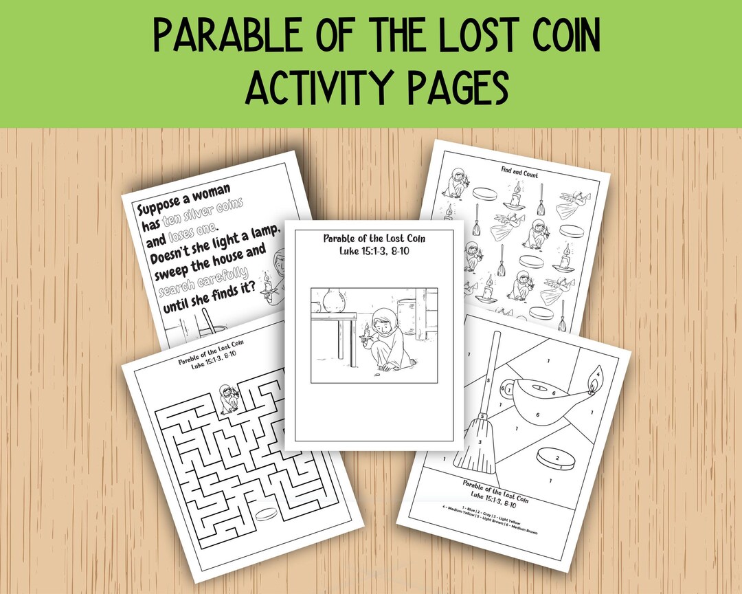 Parable of the Lost Coin Activity Pages, Sunday School Activities ...