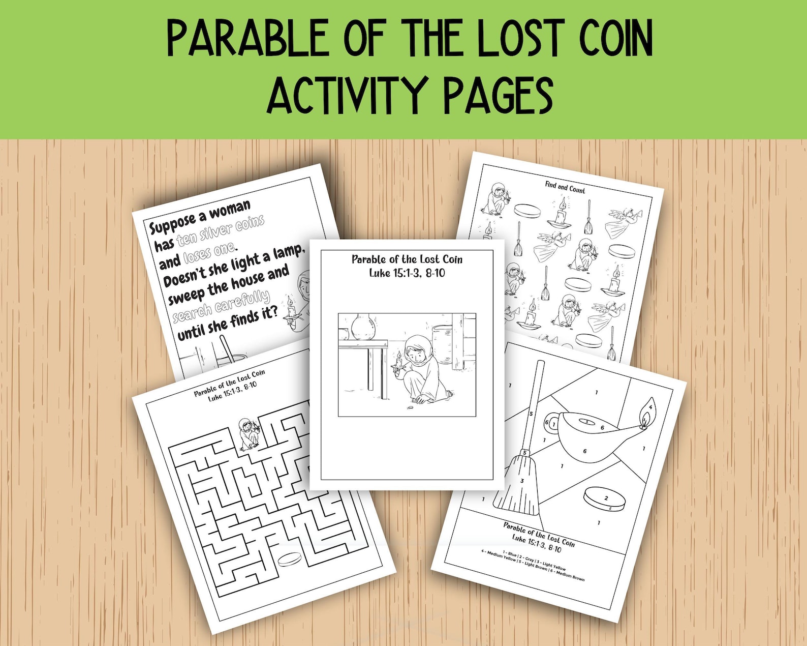 Parable of the Lost Coin Activity Pages, Sunday School Activities ...