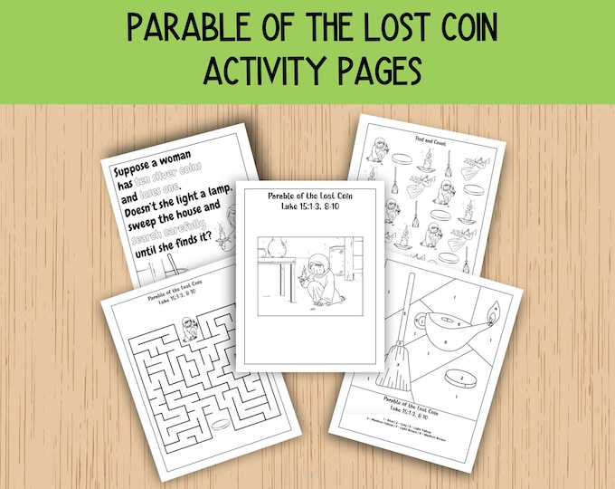 Parable of the Lost Coin Craft for Kids, Lost Silver Coin Parable of ...