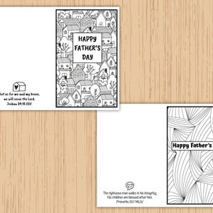 Father's Day Cards to Color, Father's Day Bible Verse Cards, Sunday ...