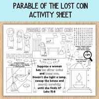 Parable of the Lost Coin Craft for Kids, Lost Silver Coin Parable of ...