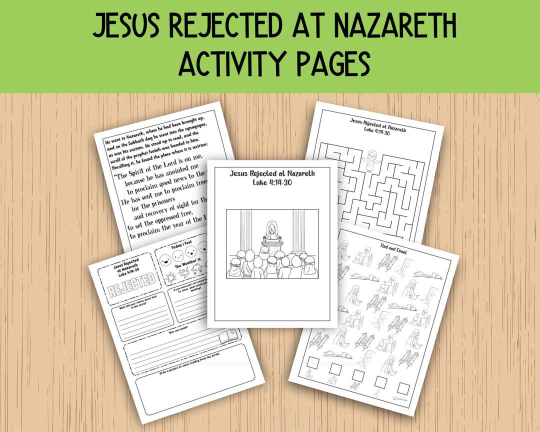 Jesus Rejected at Nazareth, Sunday School Activities, Bible Class ...