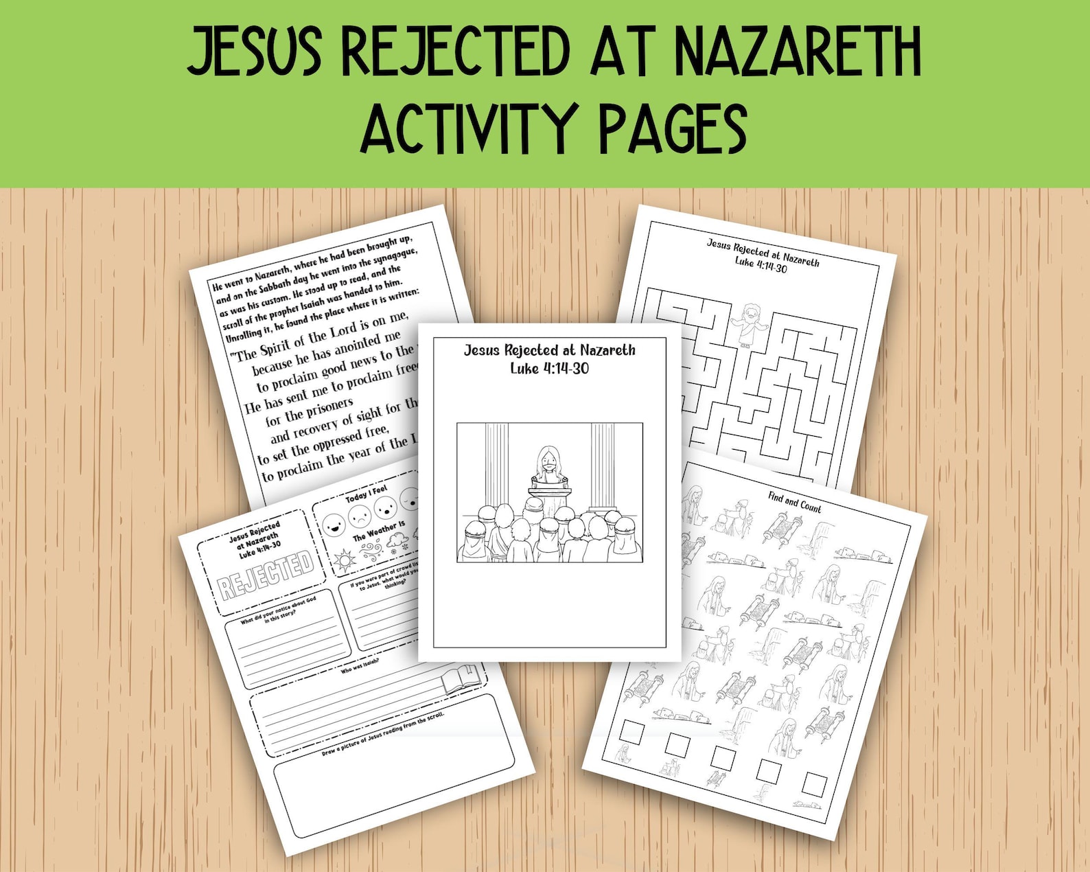 Jesus Rejected at Nazareth, Sunday School Activities, Bible Class ...