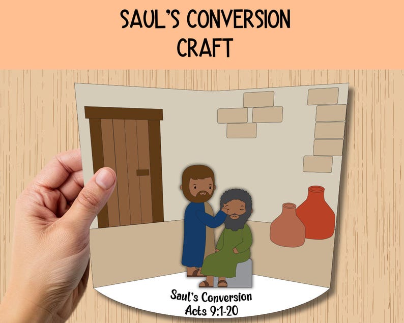 Saul's Conversion 3D Craft, Saul on the Road to Damascus Craft, Ananias ...