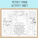 Peter's Vision Activity Sheet, Peter Visits Cornelius, Children's ...